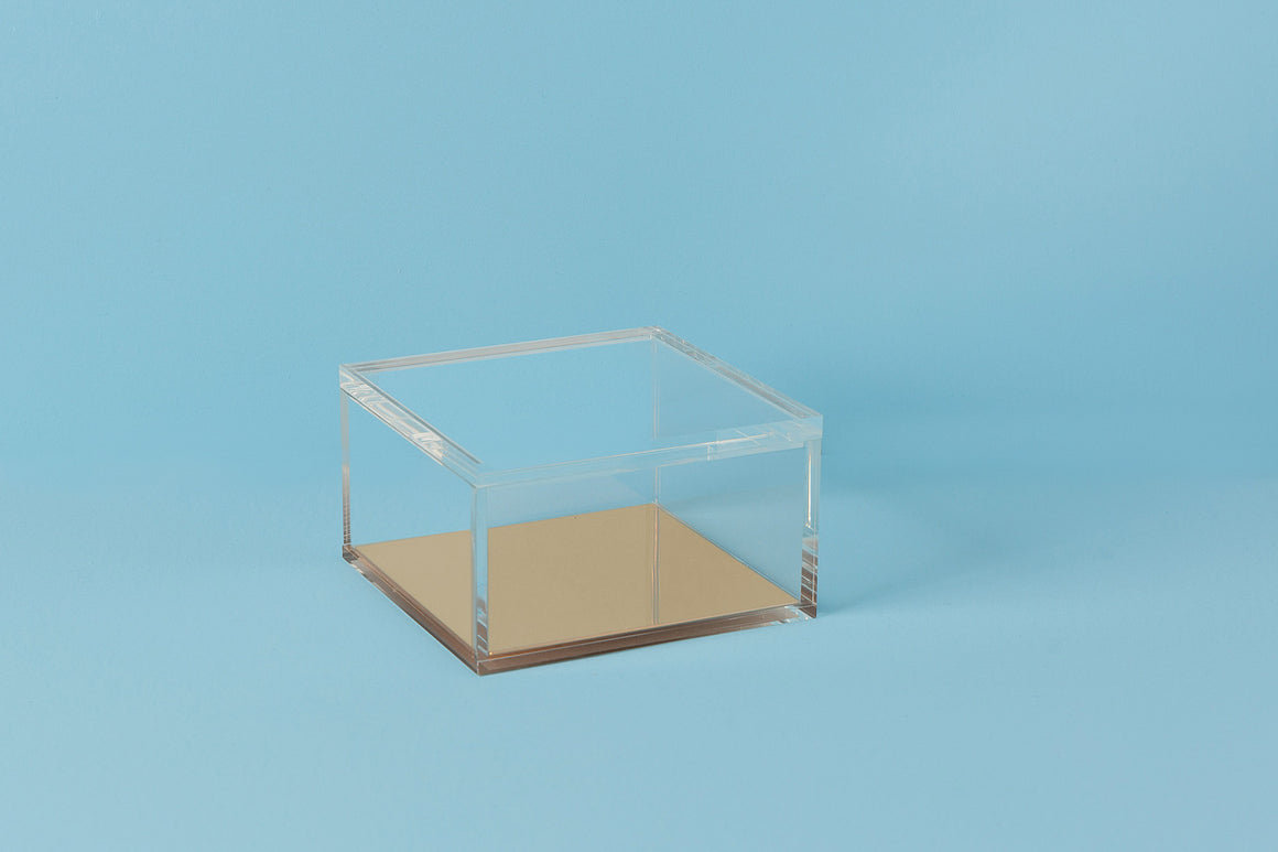 Acrylic and Gold Odds & Ends Box (Large) — OfficeGoods